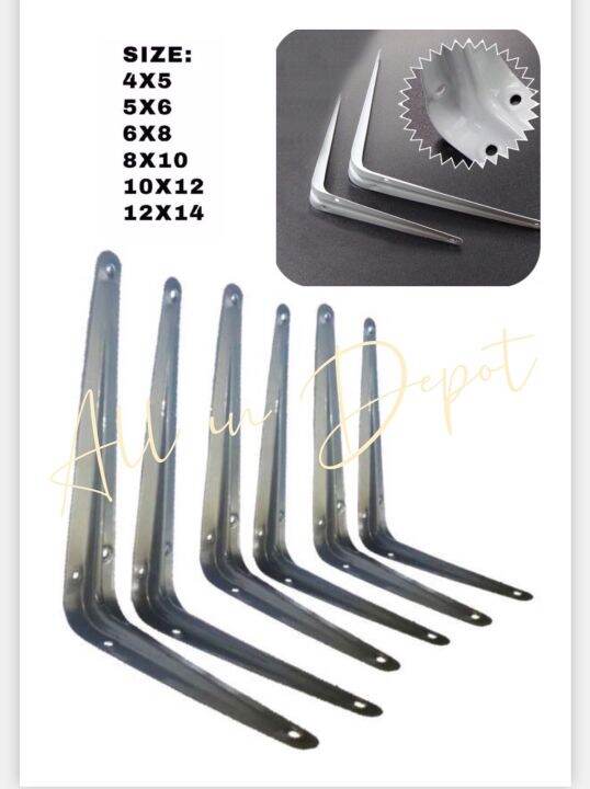 WALL ELBOW BRACKET 5"x6"6"x8"/8"x10"/10"x12/12"x14" (2pcs) PAIR | Lazada PH