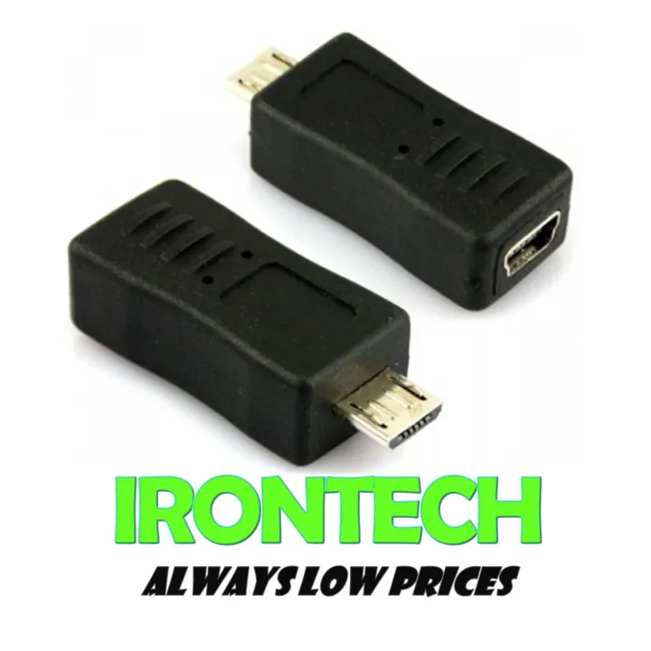 Mini USB Female to Micro USB 5 pins Male Adapter (Black) | Lazada