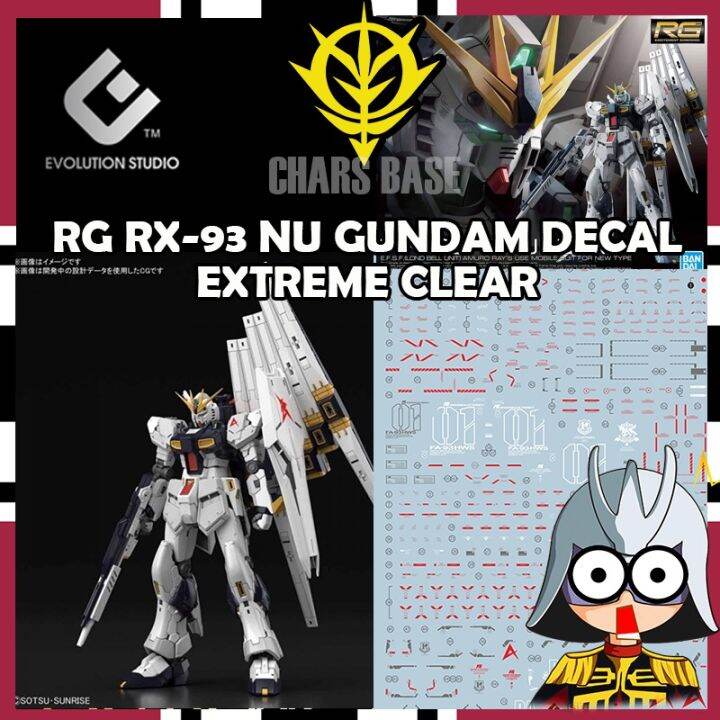 EVO DECAL RG RX-93 NU RX93 EXTREME CLEAR DECAL | Lazada