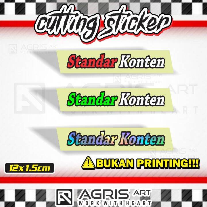 cutting sticker stiker standar konten viral | Lazada Indonesia