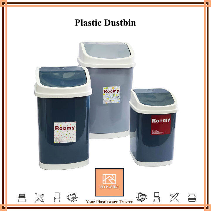Roomy Mini Dustbin /Plastic Dustbin /Tong Sampah Plastik /Plastik Tong ...