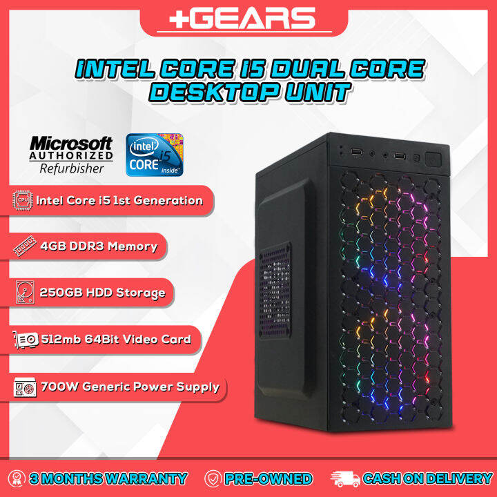 Core i5 Dual core CPU | Intel Core i5 1st Gen 4GB RAM DDR3 250GB HDD ...