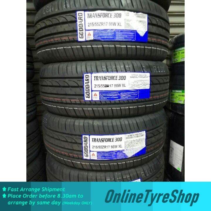 215/55/17 Goddard Transforce 300 Tyre Tayar | Lazada