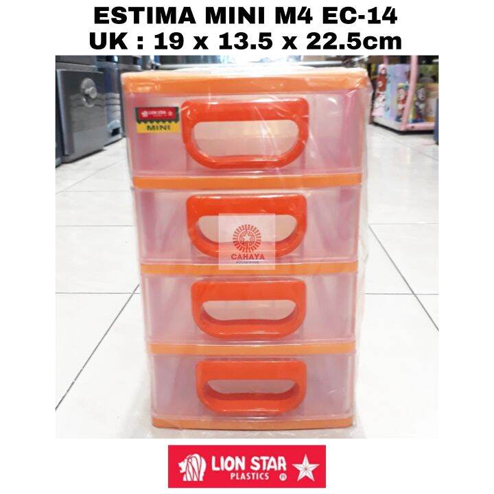 Estima Mini Container M4 EC-14 LION STAR/ Kotak Penyimpanan/ Laci Alat ...