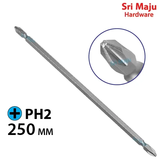 MAJU PH2 250mm Hex Shank Philips Head Screw Bit for Screw Driving for ...