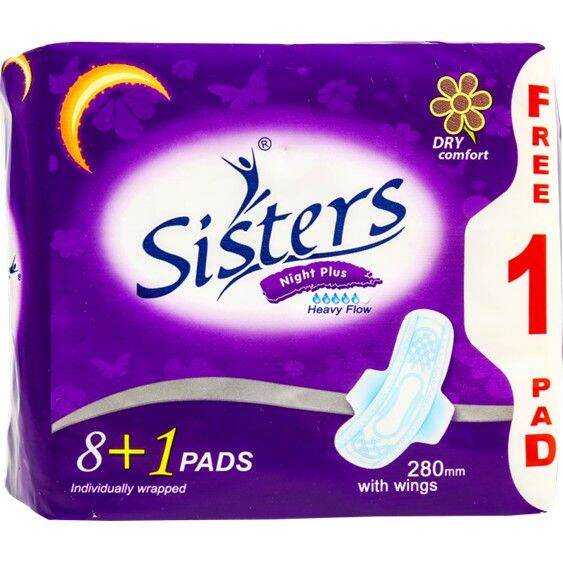 SISTERS NIGHT PLUS WITH WINGS 8 PADS (PURPLE) buy2 take 1 | Lazada PH
