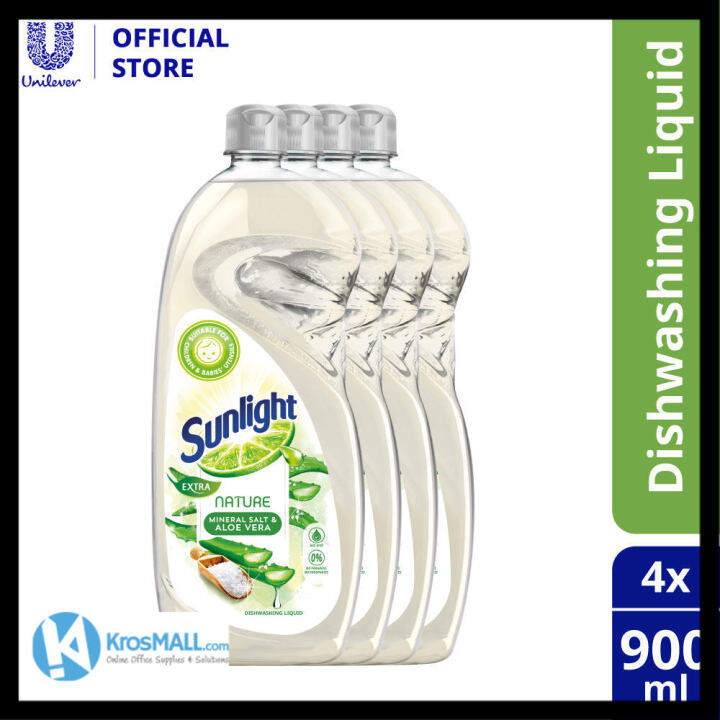 Sunlight Dishwash Liquid Extra Nature 900ml x 4 | Lazada