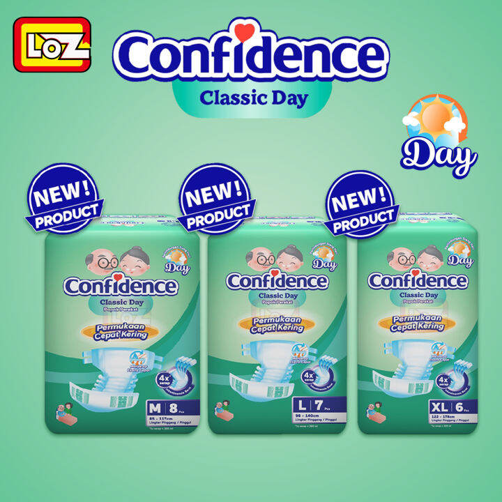CONFIDENCE ADULT CLASSIC DAY / POPOK DEWASA SIZE M-L-XL | Lazada Indonesia