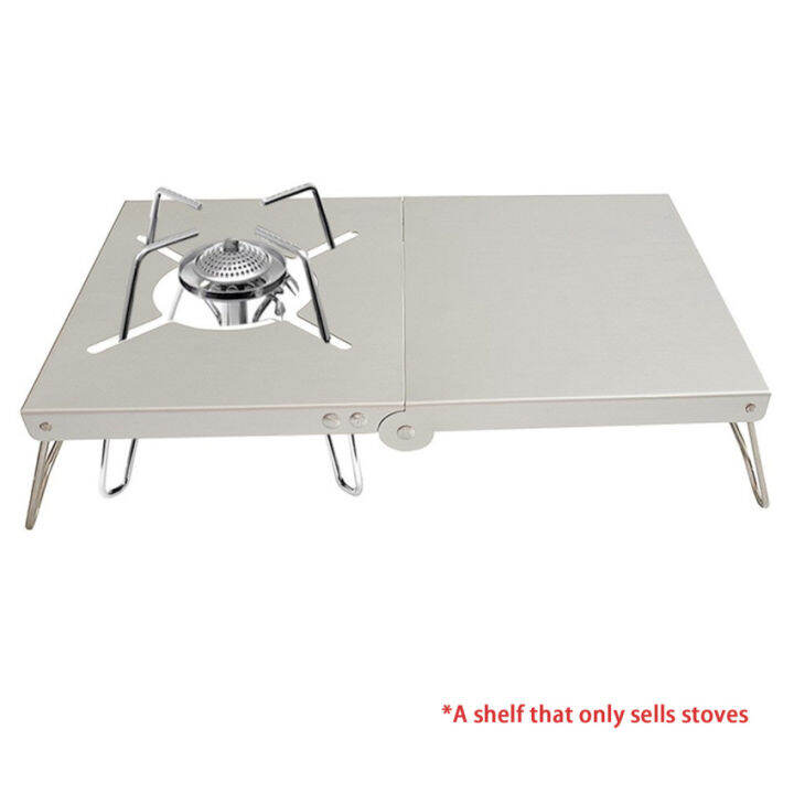 Mini Camping Table Heat Shield Gas Stove Stand Camping Stove Folding ...