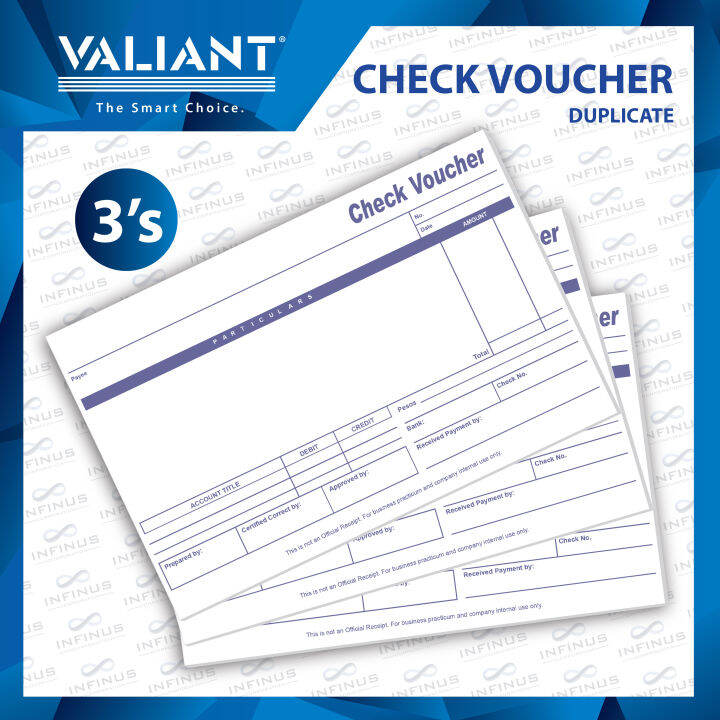 Valiant Check Voucher Duplicate 3's | Lazada PH