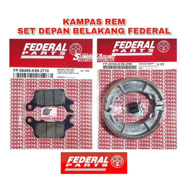 KAMPAS REM SET DEPAN BELAKANG GENIO VARIO 125 150 ESP VARIO 160 CBS ORI ...
