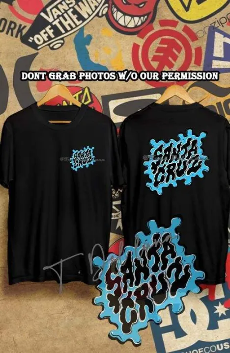 Santa Cruz Drip Blue New T-Shirt Design With Free Stickers | Lazada PH