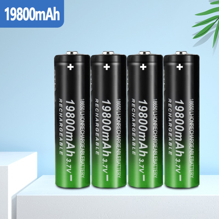 Rechargeable Battery 18650 9900mAh And 19800mAh 3.7V Flat Head And Tip ...