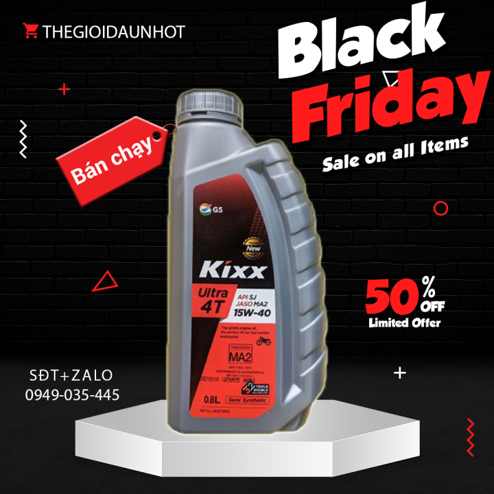 [ DẦU NHỚT GIÁ RẺ ] Dầu Nhớt tổng hợp cao cấp Kixx Ultra 4T 15W40 0.8L 1L cho xe số, côn tay ...