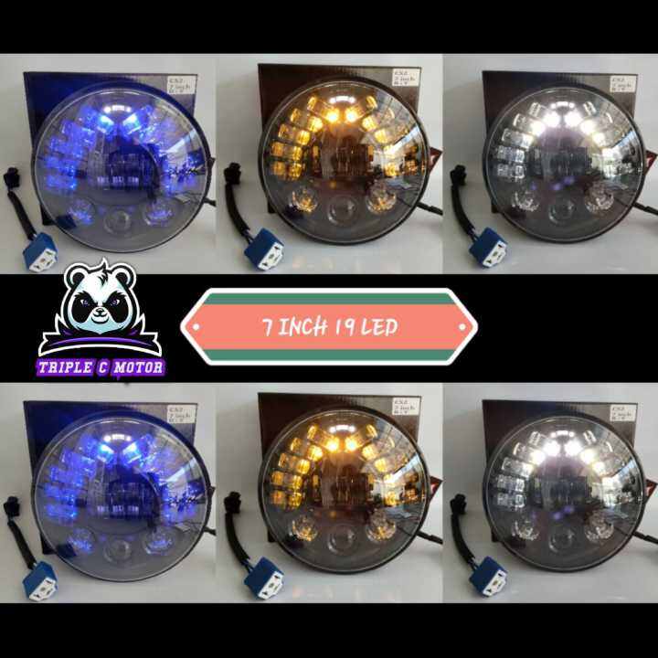REFLEKTOR DAYMAKER 19 LED 7 INCH HEAD LAMP MEGAPRO TIGER NINJA 150 ...