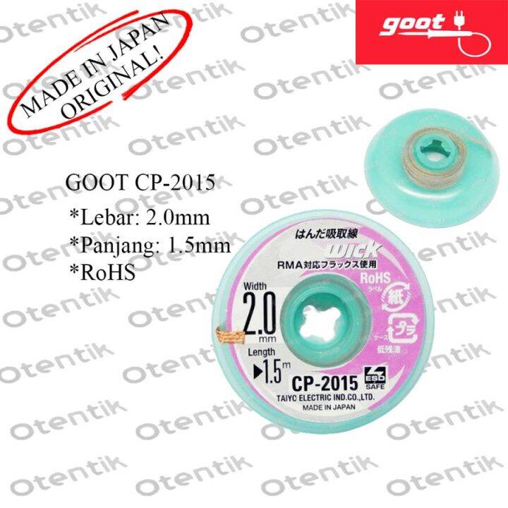 GOOT WICK CP2015 PITA PEMBERSIH TIMAH SOLDER 2MM ORIGINAL JAPAN | Lazada Indonesia