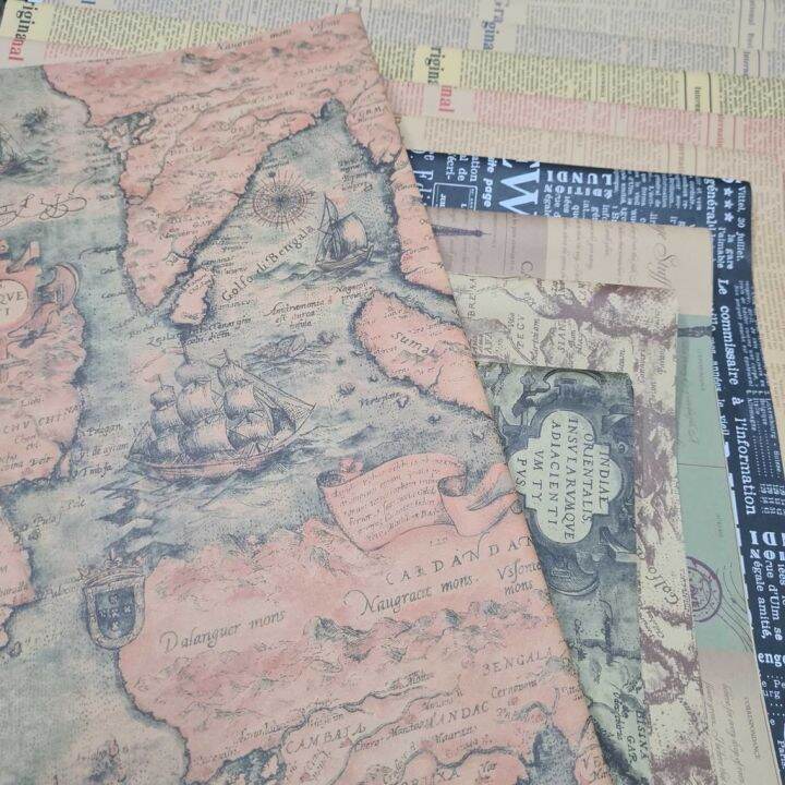 6 Sheets Print Maps Newspaper Wrapping Paper Sided | Lazada PH