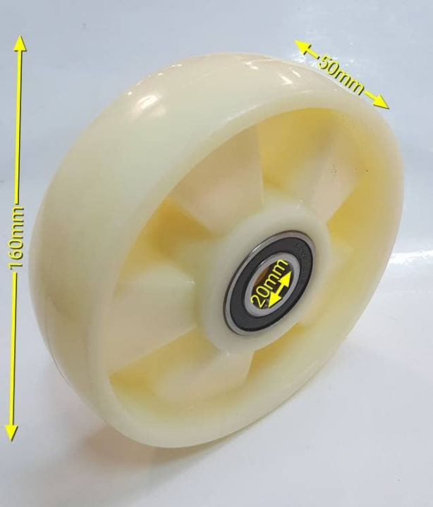 Roda Hand pallet Handpallet Handlift Krisbow Nylon Nilon 160x50 160 x ...