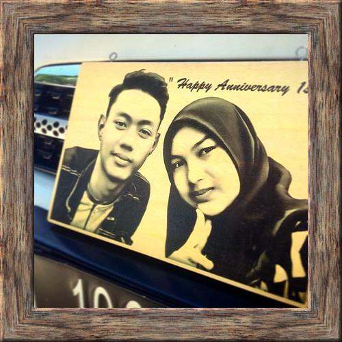 Lukisan Kayu (BAYAR DITEMPAT/COD) Custom Foto Dan Tulisan Kado Hadiah ...