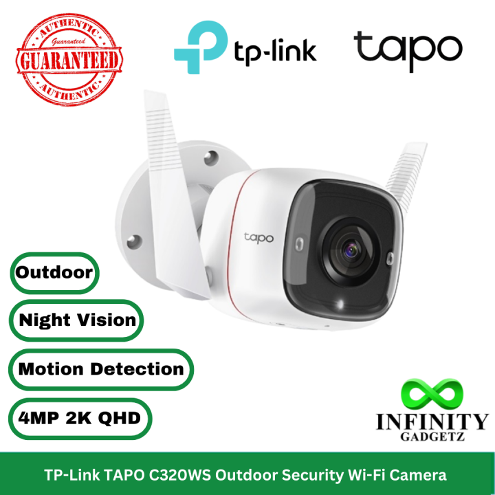 TP-Link TAPO C320WS Outdoor Security Wi-Fi Camera 4MP 2K QHD | Lazada PH
