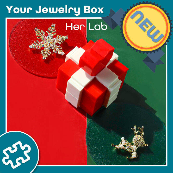 Her Lab Jewelry | เข็มกลัดเรนเดียร์อเมริกันลายเข็มกลัดเกล็ดหิมะเซอร์คอน ...