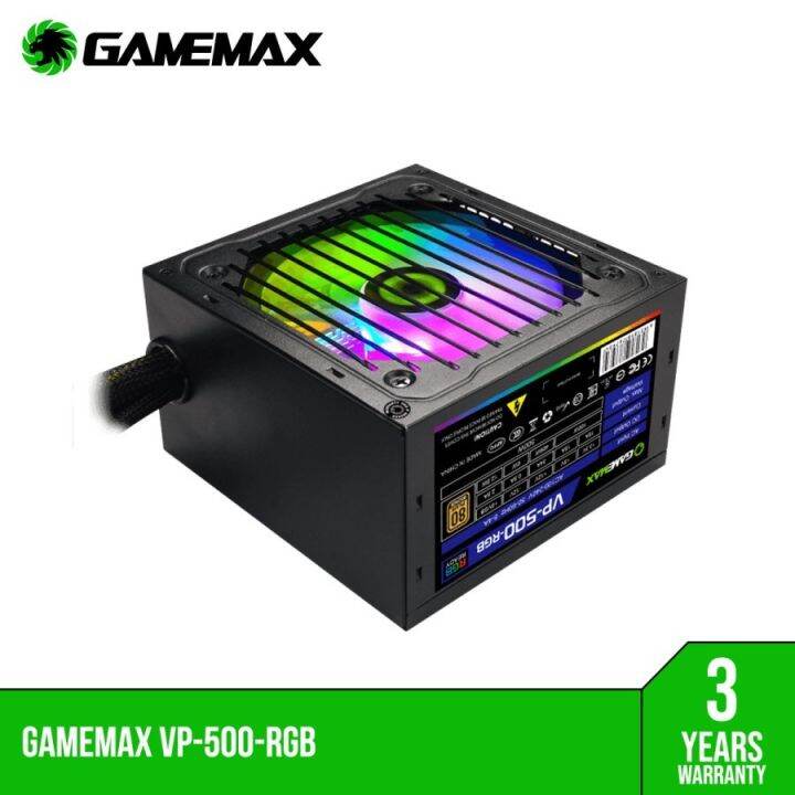 GameMax VP-500-RGB Power Supply 500W 80+ Bronze PSU 500 Watt Original | Lazada Indonesia