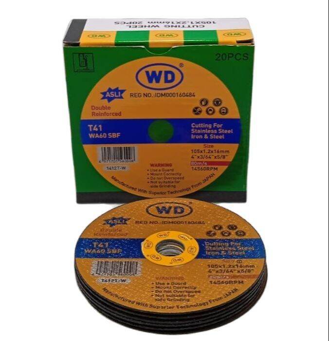 WD Batu Potong Gerinda Potong 4 Inch Isi 4 Pcs / Batu Gerinda potong WD 4" x 1,2 mm | Lazada ...