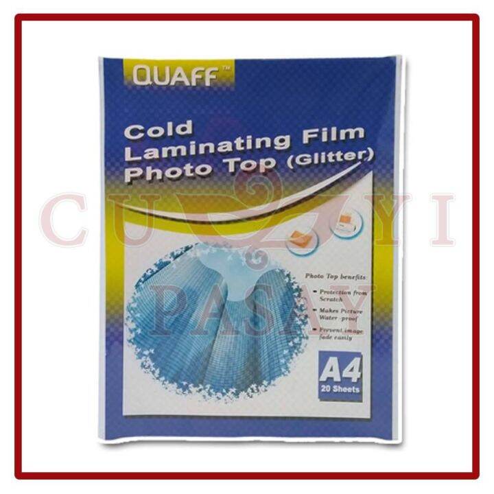 QUAFF A4 COLD LAMINATING FILM PHOTO TOP (GLITTER)RiH | Lazada PH