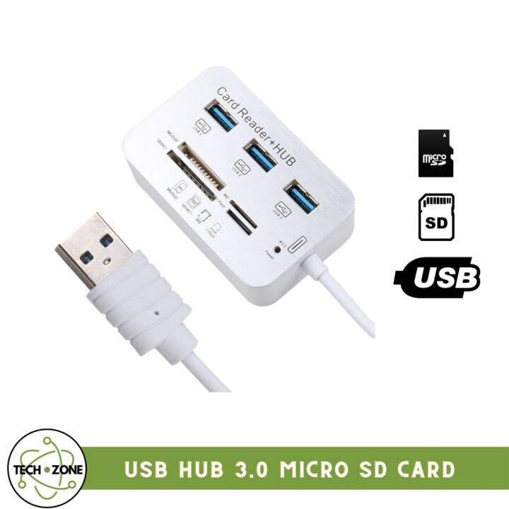 TECHZONE- USB Hub 3.0 Micro Sd Card Read all in one USB Port Extension ...