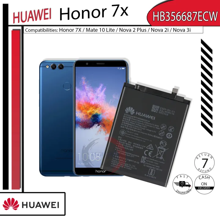 Huawei Honor 7x Battery Model: HB356687ECW (3340mAh) Original Equipment ...
