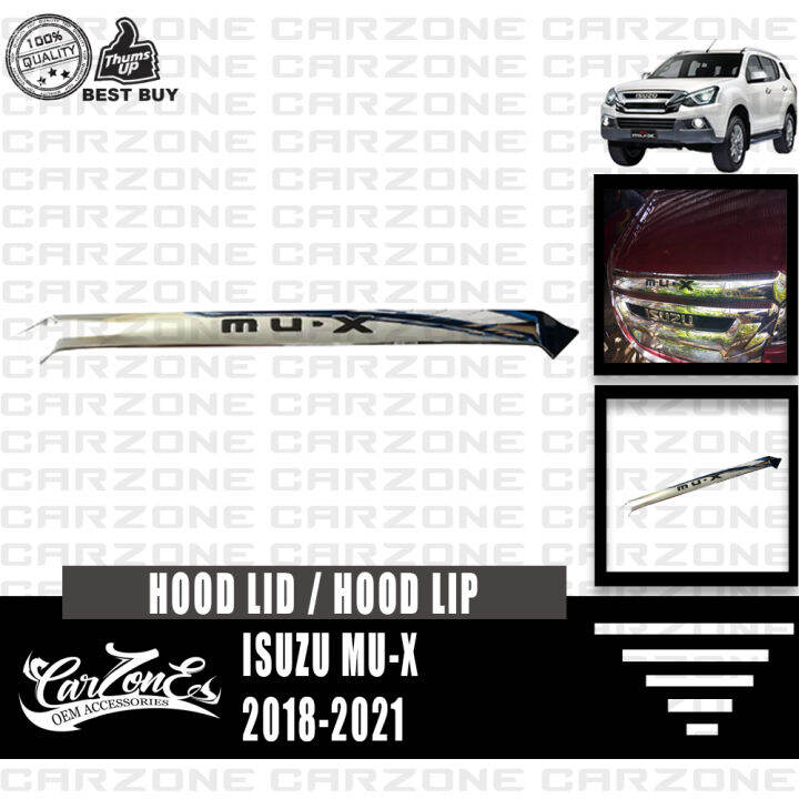 Isuzu Mux / Mu-x BLUEPOWER 2018-2021 Hood lid / Hood Lip (Chrome) with ...