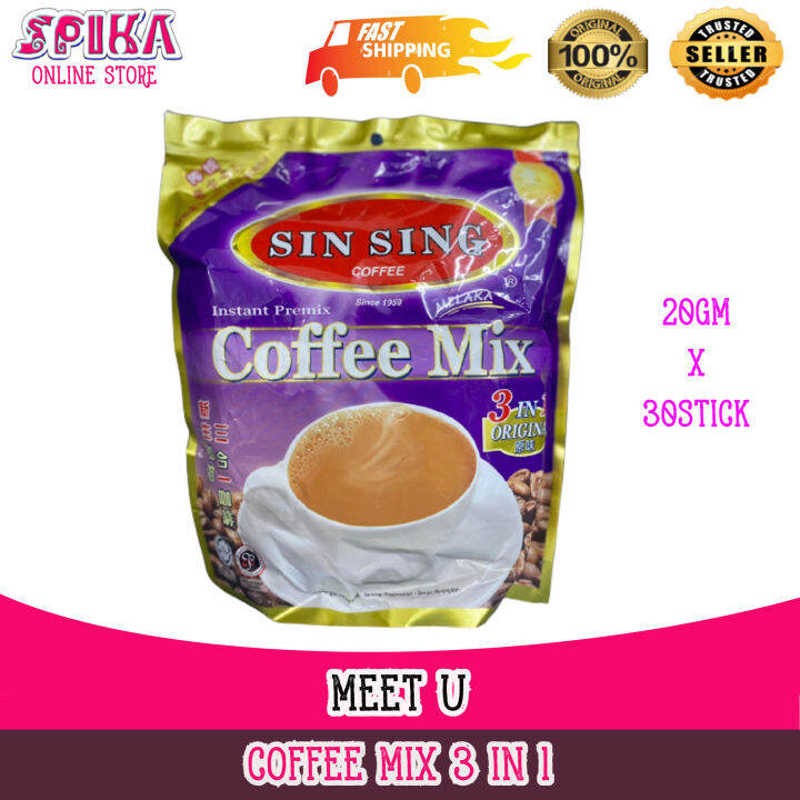 SIN SING INSTANT PREMIX COFFEE MIX 3 IN 1 ORIGINAL 20GM * 30PCS | Lazada