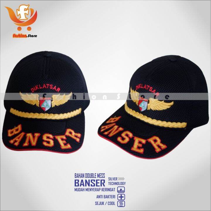 TOPI LAPANGAN BANSER/TOPI DOUBLE MES BANSER/TOPI MODEL BASEBALL BANSER ...