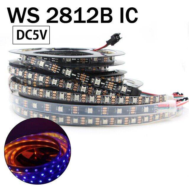 Ws2812b สมาร์ท Argb Rgb แถบไฟ Led Light Ws2812แอดเดรสแอดเดรส30/60 ...