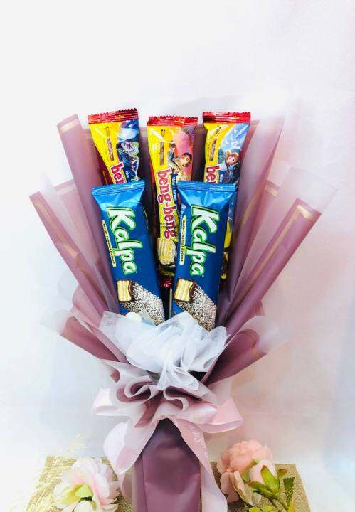 BUKET BUCKET BOUQET SNACK MURAH SNAK KALPA BENG BENG COKLAT | Lazada ...