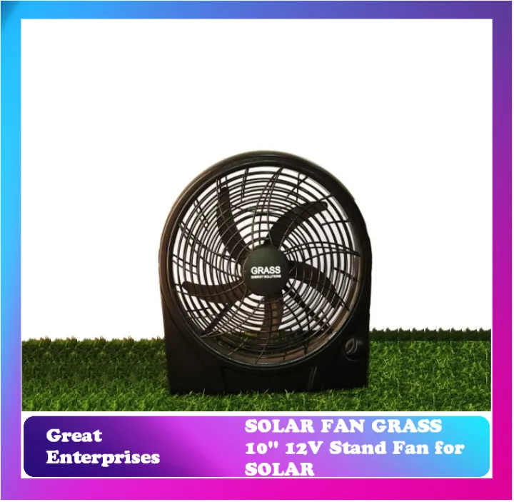 GRASS 10" 12v Solar Box Fan | Lazada PH