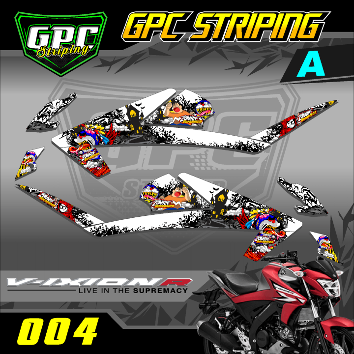 Sticker Striping Vixion R All New 2017 2018 2019 2020 Variasi Sticker ...