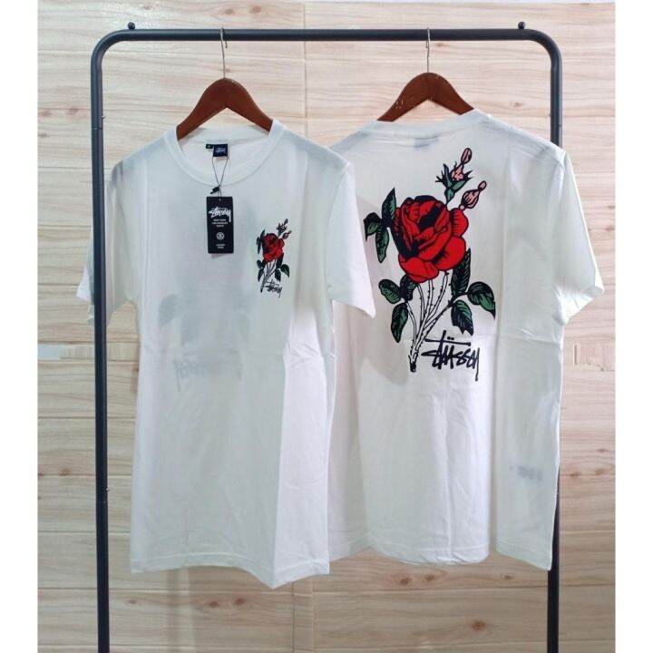 Loose stussy Red Rose Distro TShirts / Original Distro Shirts / Men's ...