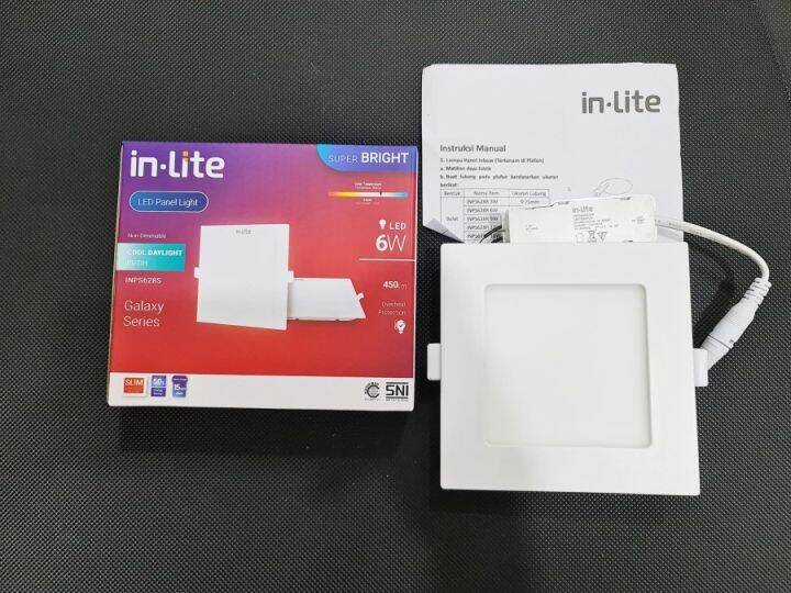 INPS628S Inlite / In-lite Downlight Led Panel 6 Watt Kotak Inbow ...