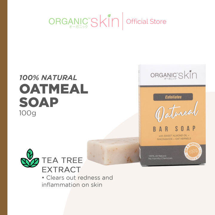 Organic Skin Japan 100% Natural Oatmeal Soap Acne Control Flawless ...