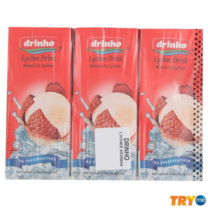 Drinho Lychee Drink (6x250ml) | Lazada