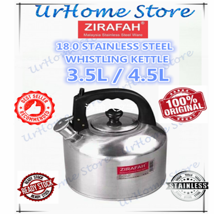 ZIRAFAH STAINLESS STEEL WHISTLING KETTLE Stainless Steel Traditional ...