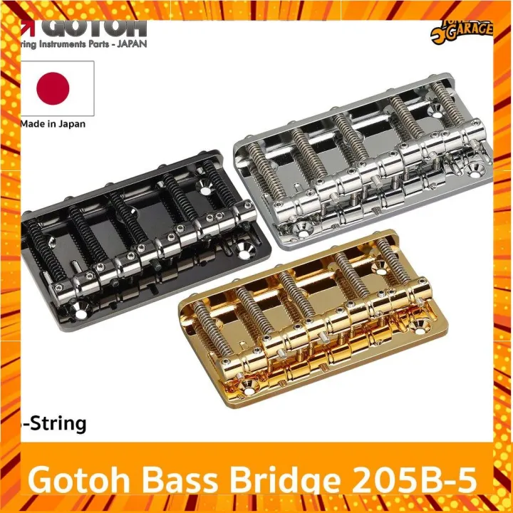 Gotoh 205B-5 Bass 5 String Bridge หย่องเบสไฟฟ้า 5 สาย Made in Japan กรณีสินค้ามีสี ไซท์ เบอร์รบ ...