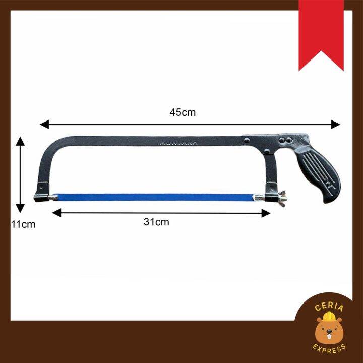 12 Hacksaw Frame Gergaji Besi / Gaji Besi c/w Blade Mata Gaji Besi | Lazada