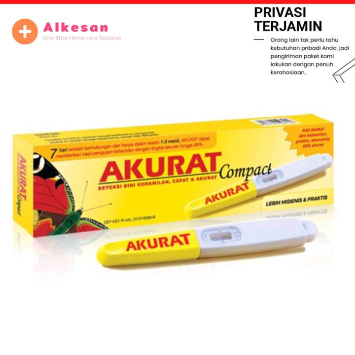 Akurat Compact Alat Uji Kehamilan Pribadi Tes pack Tespack Kehamilan ...