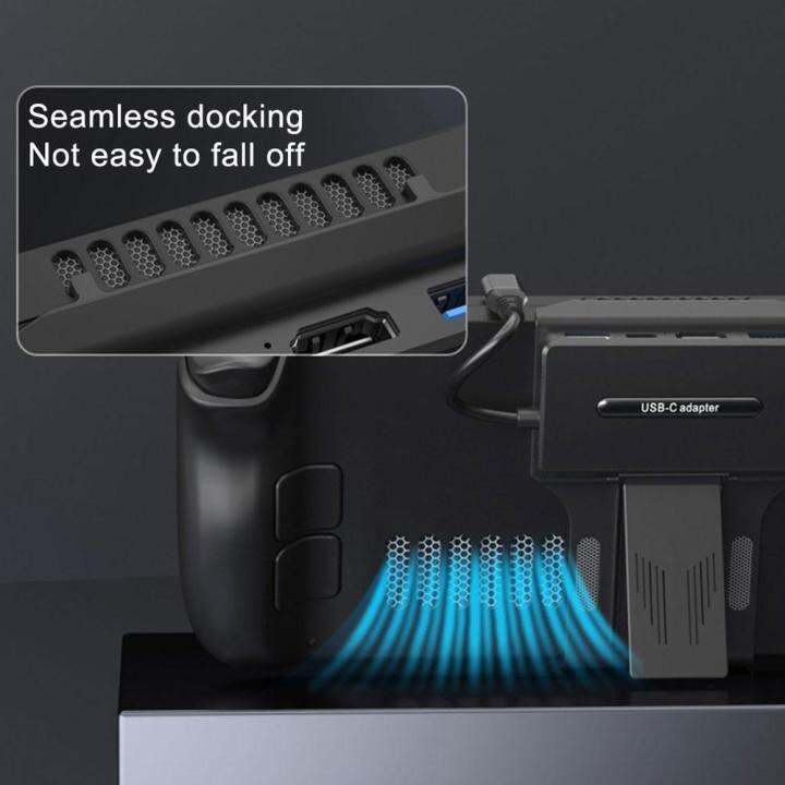 For Steam Deck Game Screen Expansion Dock 5 In 1 Rack Base 4K60 Deck ...