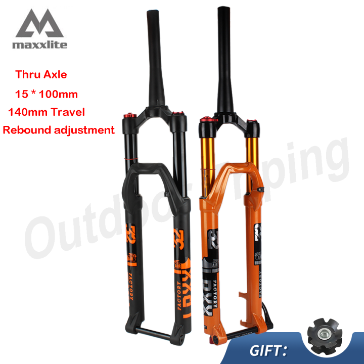 Maxxlite Thru Axle 29er MTB Air Fork 140mm Travel 15 * 100mm Mountain Bike Forks Rebound ...
