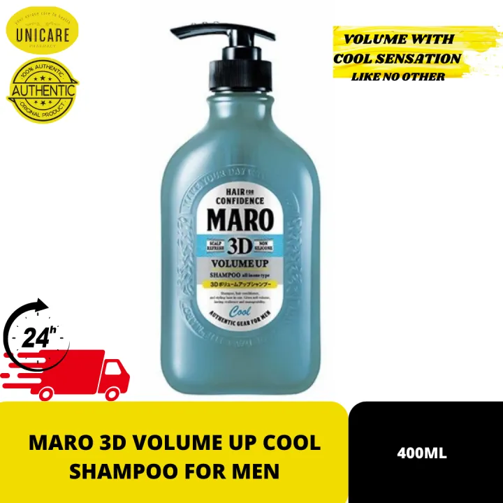 MARO 3D VOLUME UP COOL SHAMPOO FOR MEN (400ml) | Lazada