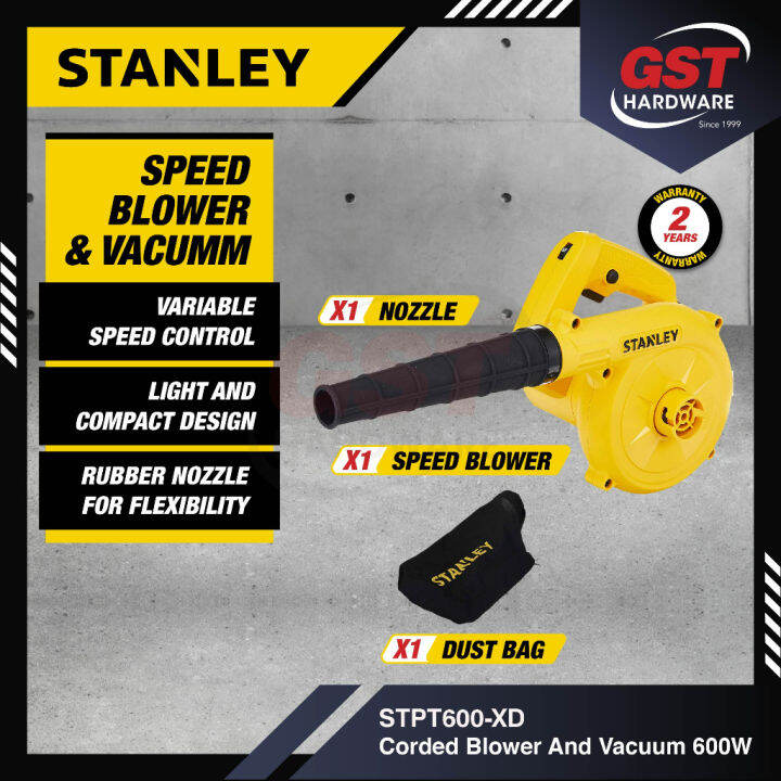 Stanley Blower 600W Corded Blower And Vacuum STPT600 Leaf Blower | Lazada