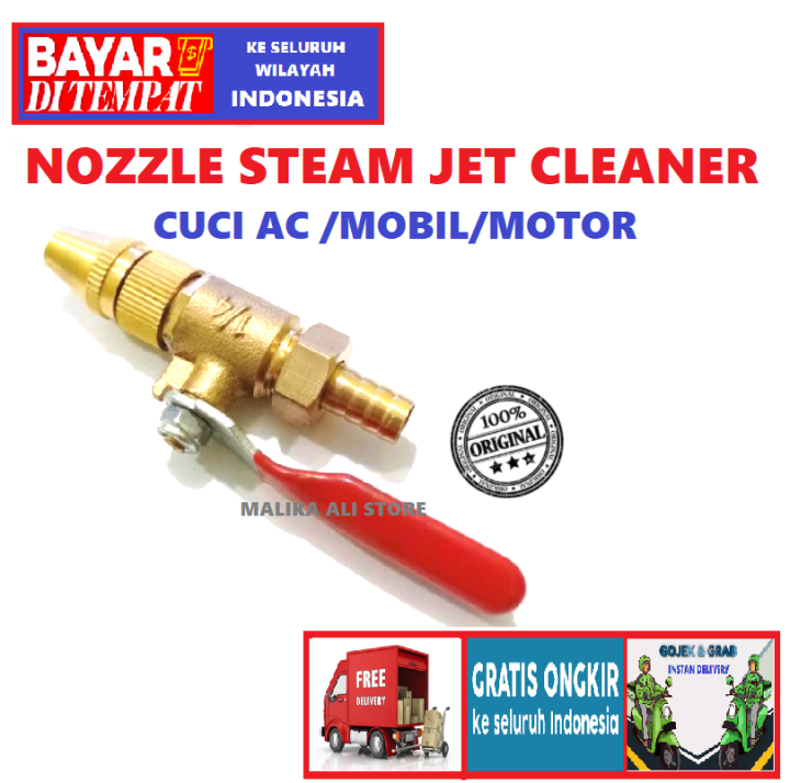 NOZZLE KRAN LURUS KUNINGAN STEAM JET CLEANER - cuci AC/MOBIL/MOTOR ...